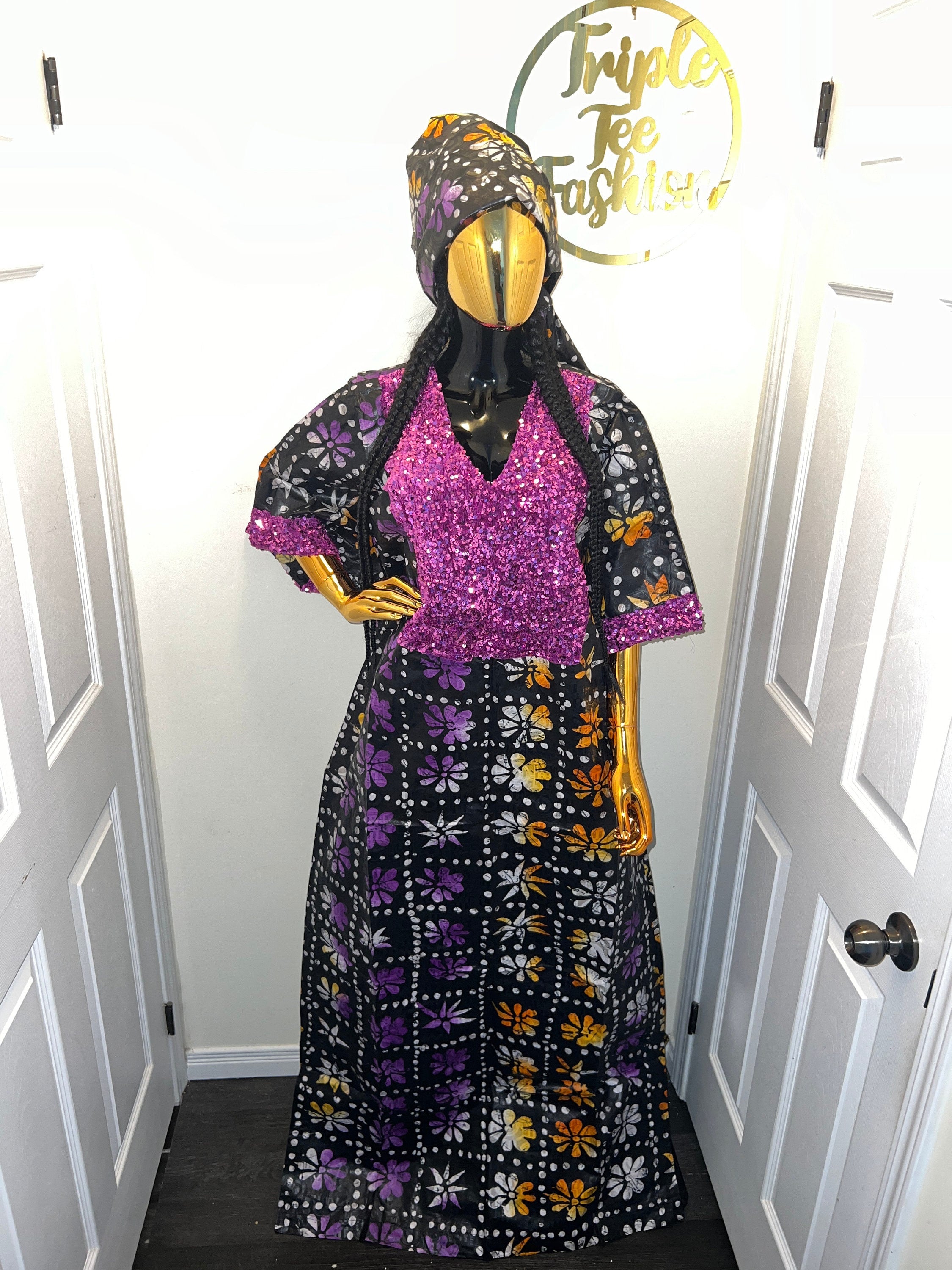 African Kampala Bubu Dress | Ankara Kaftan, Plus Size – TRIPLE TEE FASHION